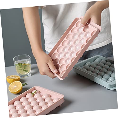 iplusmile 3pcs 33 Ice Molded Ice Box Silicone Ice Trays Plastic Pallets Sphere Ice Molds Wave Ice Making Silicone Andy Molds Silicone Chocolate Molds Pp Blue Ice Cube Tray Mold Ice Cube Mold