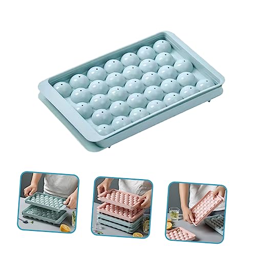 iplusmile 3pcs 33 Ice Molded Ice Box Silicone Ice Trays Plastic Pallets Sphere Ice Molds Wave Ice Making Silicone Andy Molds Silicone Chocolate Molds Pp Blue Ice Cube Tray Mold Ice Cube Mold