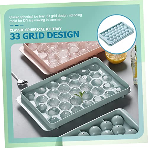 iplusmile 3pcs 33 Ice Molded Ice Box Silicone Ice Trays Plastic Pallets Sphere Ice Molds Wave Ice Making Silicone Andy Molds Silicone Chocolate Molds Pp Blue Ice Cube Tray Mold Ice Cube Mold