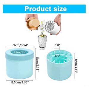 Ice Cube Moulds,3d Cylindrical Ice Cube Moulds,portable Ice Cube Moulds With Lid Make 60 Ice Cubes Press-type Easy to Release