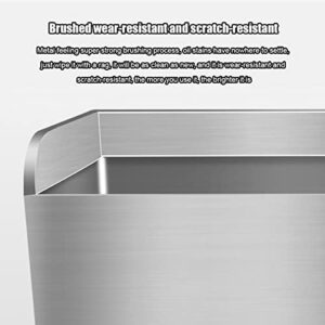 Commercial Floor Mop Sink, Heavy Duty 304 Stainless Steel Service Basin Wash Station with Large-Diameter Drainage Holes, for Garage, Shop, Basement,17.7in