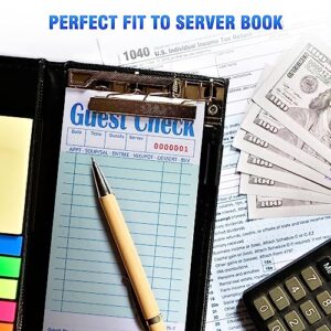 Guest Checks Book 5 Pack, Server Note Pads, Waitress Accessories Wirting Pad, Restaurant Supplies Order Pad Total 250 Sheets