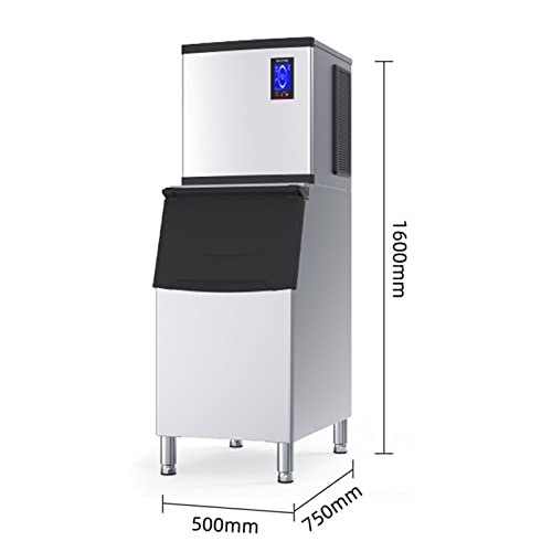 KEINXOW Commercial Ice Maker 551Lb/24H, Air Cooled Industrial Ice Machine with 110Lb Large Storage Bin, Self-Cleaning,12H Timing,156 Clear Ice Cube Stainless Steel Ice Maker for Bar/Cafe/Restaurant/Bu