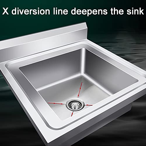 Stainless Steel Single Basin Kitchen Sink With Stand, Commercial Restaurant Sink , Stainless Steel Utility Sink Kitchen Bowl Sink, With Drainer Unit Faucet Combo With Strainer ( Size : 100*50*80cm/39.