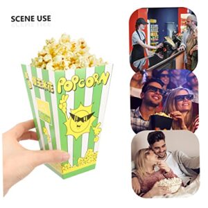 100pcs Popcorn Boxes Gift Bag Set Cardboard Food Containers Disposable Food Containers Fresh Popcorn Box Reusable Popcorn Boxes Ornament Container Movie Night Supplies Party Favor