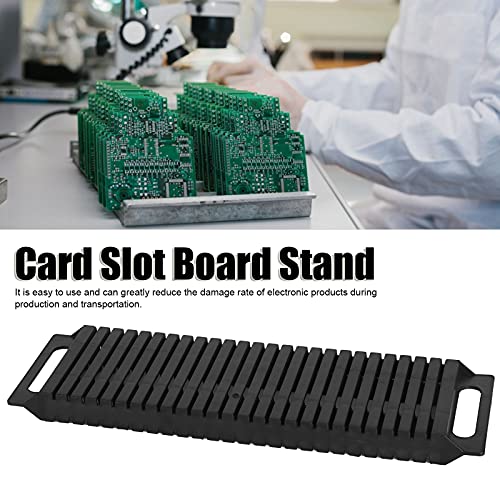 LURI Circuit Board Drying Rack, Antistatic ESD Circulation Rack Shelf, Electrostatic Prevention 25-Slot Circuit Board Storage Stand Holder, Black