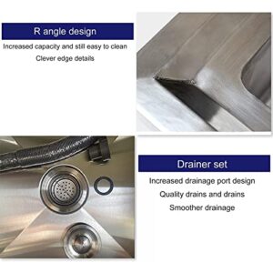 Freestanding Stainless Steel Sink, Stainless Steel Kitchen Sink, Household Goods Commercial Floor Mop Sink Stainless Steel Mop Service Basin