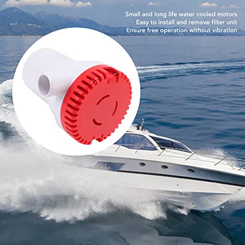 GLOGLOW Bilge Pump, Bilge Pump 2000 GPH Silent Non Burnout Free Operation Easy to Remove for Marine Sewage (12V)