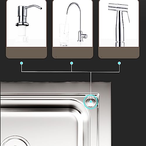 Commercial Kitchen Sink, 304 Stainless Steel Washbasin, Integrated Sink With Bracket, Large Single Sink For Household Sink (Size : 53 * 40cm)