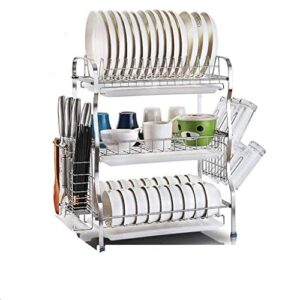 sdgh dish rack kitchen rack three-tier dish rack drain rack bowl storage box drying dish rack knife rack kitchen storage rack