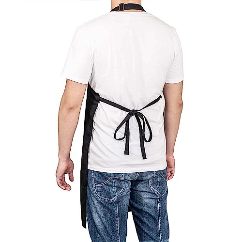 Funny Apron for Men, 100% Cotton Canvas BBQ Aprons with Pockets Adjustable Neck Strap for Grilling, Cooking, Chef, Kitchen, Funny Gifts for Dad, Husband, Boyfriend, Brother - Black