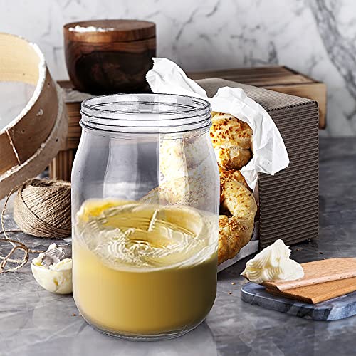 1.5 Liters Manual Butter Churner - Wooden Handle Shakes Stainless Steel Gear Manual Butter Maker, Butter Churner Hand Crank Mason Jar, Baking of Top Gadgets Butter Maker Cream Mixer (1.5L)