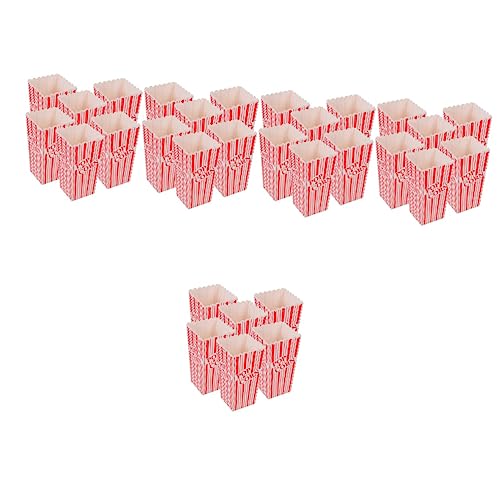 HEMOTON 30 Pcs Popcorn Popcorn Bucket Microwave Containers Disposable Food Containers Snack Container Oil Proof Popcorn Cup Disposable Popcorn Buckets Paper Popcorn Boxes Popcorn Bag Candy