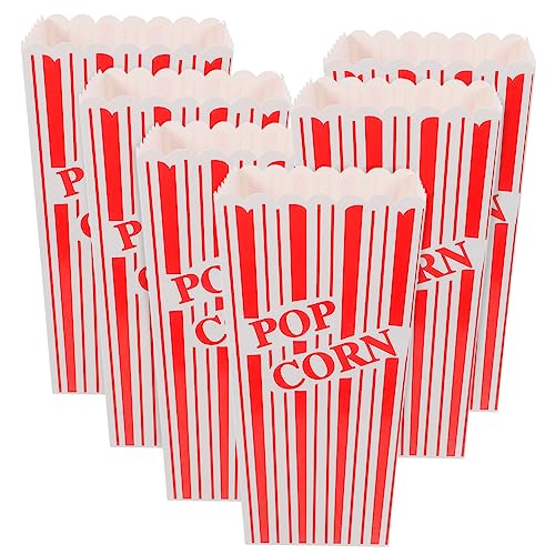 HEMOTON 30 Pcs Popcorn Popcorn Bucket Microwave Containers Disposable Food Containers Snack Container Oil Proof Popcorn Cup Disposable Popcorn Buckets Paper Popcorn Boxes Popcorn Bag Candy