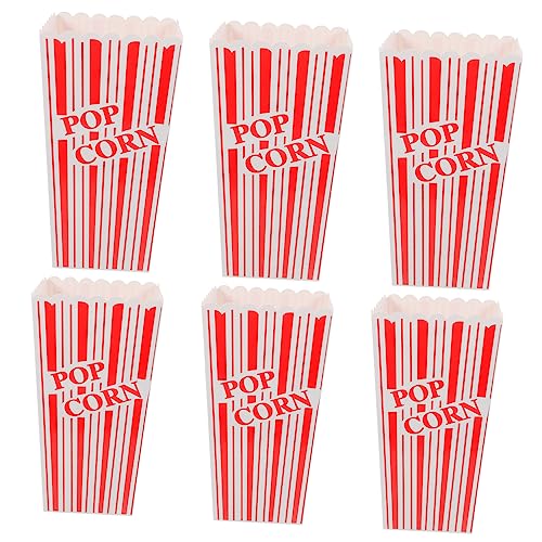 HEMOTON 30 Pcs Popcorn Popcorn Bucket Microwave Containers Disposable Food Containers Snack Container Oil Proof Popcorn Cup Disposable Popcorn Buckets Paper Popcorn Boxes Popcorn Bag Candy