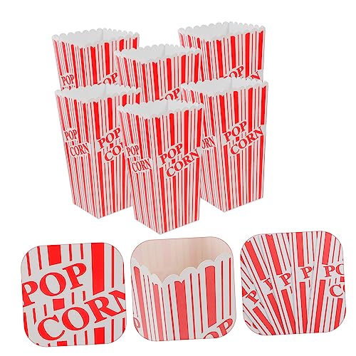 HEMOTON 30 Pcs Popcorn Popcorn Bucket Microwave Containers Disposable Food Containers Snack Container Oil Proof Popcorn Cup Disposable Popcorn Buckets Paper Popcorn Boxes Popcorn Bag Candy