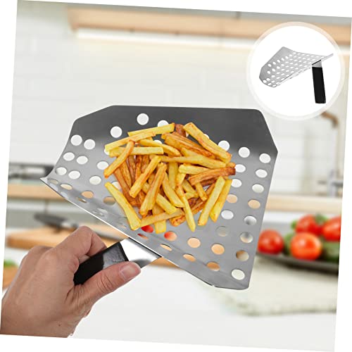 HEMOTON 5pcs French Fries Shovel Popcorn Machine Popcorn Metal Pooper Scooper Utility Scoop French Fries Scoop Popcorn Speed Scoop Kitchen Supplies French Fry Scoop Kitchen Grain Scoop