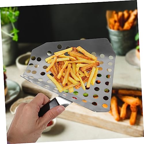 HEMOTON 4pcs French Fries Shovel Metal Pooper Scooper Popcorn Machine Popcorn French Fry Scoops Utility Scoop Ice Scooper Coffee Beans Scoop French Fries Bagging Shovel Kitchen Supplies