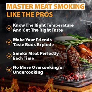 Best Improved Version Meat Smoking Guide Magnet More Popular Meats (46) & Wood Flavors Bright Color Bigger Text Target Temperature Time BBQ Pellet Smoker Grill Grilling Accessories Gifts