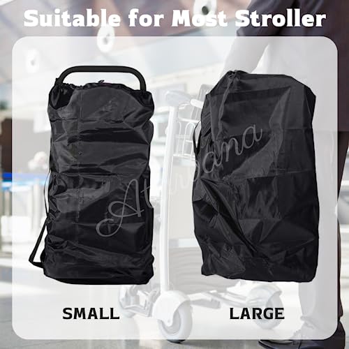 600D Stroller Travel Bag for Single and Double Strollers Gate Check Bag,Lightweight Pushchair Transport Carry Bags with Shoulder Straps for Airplane Travel