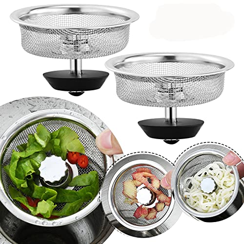 Steel Garbage -clogging Stainless Sewer Sink Sink 2PCS For Vegetable Filter Kitchen Filter Stainless Sink Washing Steel Filter Kitchen，Dining & Bar Sink Sieve