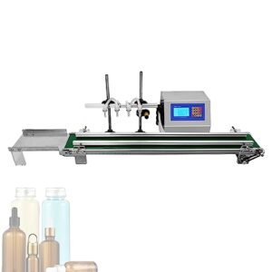 pyjywan liquid filling machine, digital filling machine, automatic bottle filler, with conveyor belt, 4 nozzles, large flow filling, suitable for low viscosity liquid ( color : open loop , size : 4*12