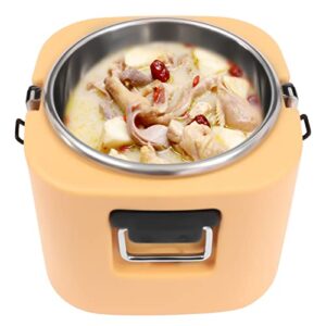 gdrasuya10 commercial insulated soup container, 2.5 gallon food warmer box for catering, 304 stainless steel liner portable food warmer for hot or cold food, yellow