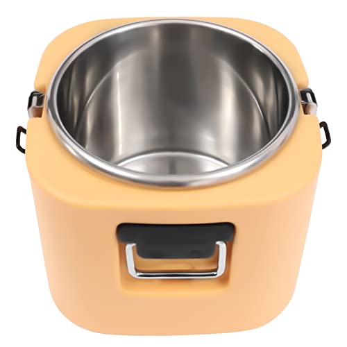 Gdrasuya10 Commercial Insulated Soup Container, 2.5 Gallon Food Warmer Box for Catering, 304 Stainless Steel Liner Portable Food Warmer for Hot or Cold Food, Yellow