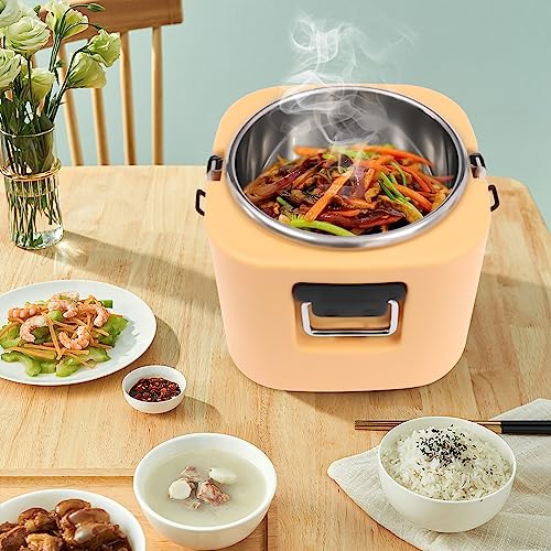 Gdrasuya10 Commercial Insulated Soup Container, 2.5 Gallon Food Warmer Box for Catering, 304 Stainless Steel Liner Portable Food Warmer for Hot or Cold Food, Yellow