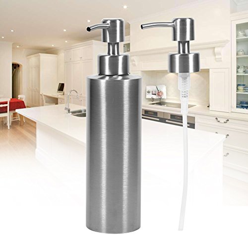 Stainless Steel Soap Dispenser Liquid Soap Box, 350ml Soap Dispenser Kitchen Sink Faucet Bathroom Shampoo Box Soap Container