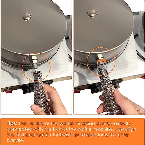 RUYICZB Waffle Maker Commercial Electric Waffle Machine Stainless Steel Non-stick Double Head Egg Bubble Waffle Furnace for Bakery, Restaurant, Snack Bar or Household, 2000W