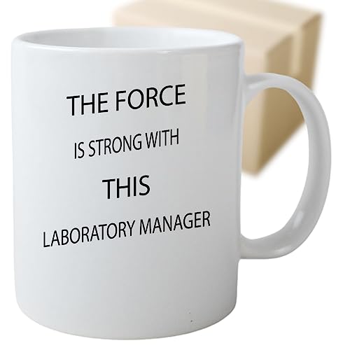 Garod Soleil Coffee Mug the Force Is Strong with This Laboratory Manager for Laboratory Manager Funny Idea Quote Gift - for Happy Birthday, Thank You, Happy Holiday Gift 880845