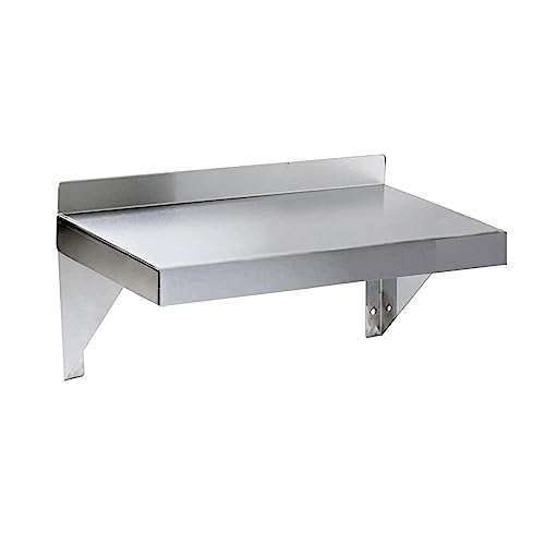 AmGood 06" Width x 10" Length | Stainless Steel Wall Shelf | Square Edge | Metal Shelving | Heavy Duty | Commercial Grade | Wall Mount | NSF Certified