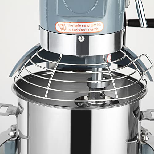 Commercial Food Mixer, 10Qt Commercial Dough Mixer, 450W Stainless Steel Bowl Heavy Duty Food Mixer with 3 Speeds Adjustable 110/178/390RPM, Dough Hook Whisk Beater Included, Perfect for Bakery Pizzeria