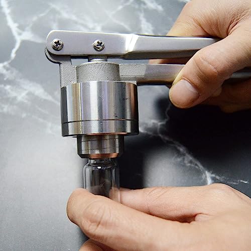 UPIKIT 13mm/15mm/20mm Spray Bottle Capping Machine,Medical/Hand Held Capping Machine,Stainless Steel,Flip Off Caps Hand Sealing Machine,15mm-AluminumPlastic