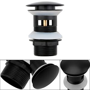 Stainless Steel Basin Sink Drain Stopper Up Drain with Overflow Slotted Washbasin Sink Plug Vanity Sink Waste Drainer (A)