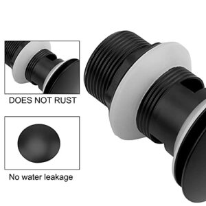 Stainless Steel Basin Sink Drain Stopper Up Drain with Overflow Slotted Washbasin Sink Plug Vanity Sink Waste Drainer (A)