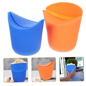 silicone popcorn bowl 2pcs popcorn popcorn bucket candy popcorn silicone container cake container snack popcorn serving dish silica gel popcorn tub snack box popcorn holders fold