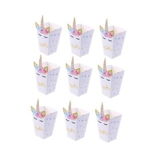 toyandona 12 pcs popcorn unicorn theme party favors popcorn boxes for party favors paper bag paper boxes for food paper food containers mini cupcake boxes animal packing box small paper bag