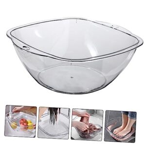 FOYTOKI Wash Basin Plastic Fruit Portable Bath Tub Plastic Tubs Clear Collapsible Wash Basin for Bottles Plastic Basin Plastic Clear Wash Basin Plastic Clear Washing Basin Sink