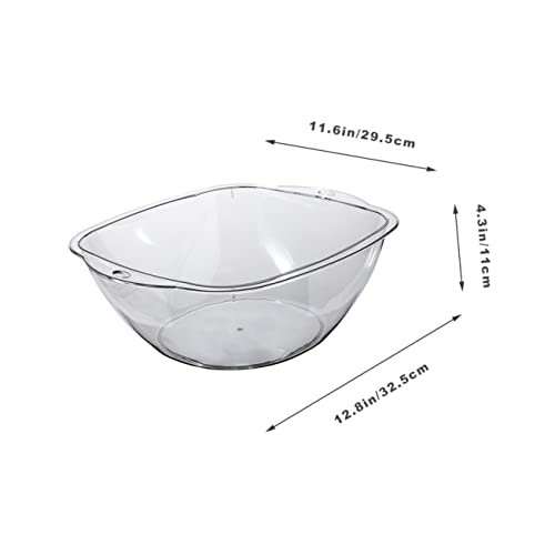 FOYTOKI Wash Basin Plastic Fruit Portable Bath Tub Plastic Tubs Clear Collapsible Wash Basin for Bottles Plastic Basin Plastic Clear Wash Basin Plastic Clear Washing Basin Sink