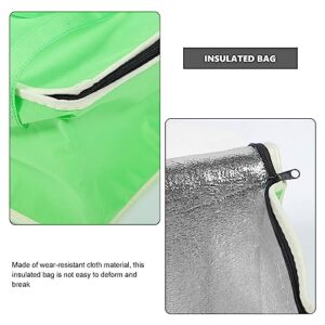 Pizza Thermal Bag Insulated Reusable Grocery Bag Food Bag Cooler Bag Food Warmer Bag Pizza Bags Thermal Food Carrier for Hot and Cold Food Green Zip Ties Outdoor