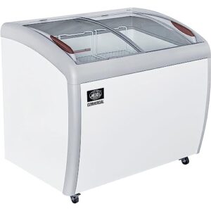 nexel ice cream freezer, curved glass lid, 39"w