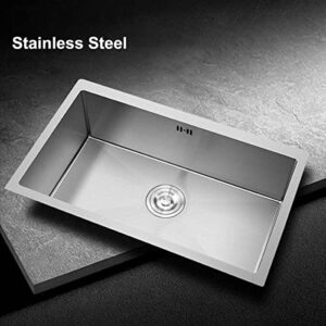 Undermount 16in 26in 24in Kitchen Sink Stainless - Single Bowl Workstation Commercial Sink Basin with Faucet and Soap Dispenser, for Restaurant Workbench Washing Hand Basin (Size : 40x30cm/15.7x11.8i