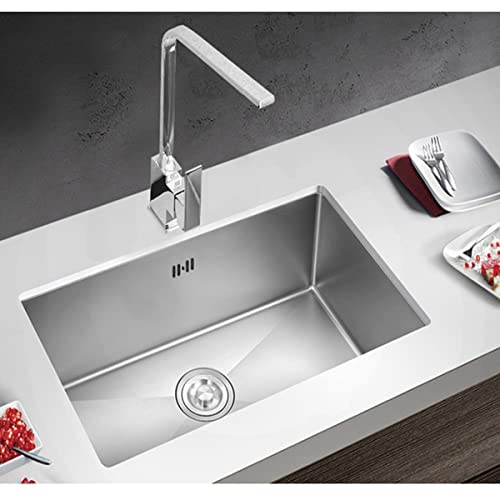 Undermount 16in 26in 24in Kitchen Sink Stainless - Single Bowl Workstation Commercial Sink Basin with Faucet and Soap Dispenser, for Restaurant Workbench Washing Hand Basin (Size : 40x30cm/15.7x11.8i