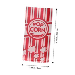 100pcs Popcorn Popcorn Packaging Bag Disposable Containers Cardboard Paper Organizer Snack Containers French Fry Holder Party Popcorn Bags Individual Popcorn Box Small Popcorn Bags