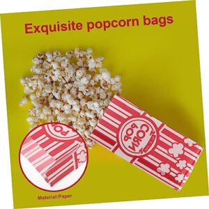 100pcs Popcorn Popcorn Packaging Bag Disposable Containers Cardboard Paper Organizer Snack Containers French Fry Holder Party Popcorn Bags Individual Popcorn Box Small Popcorn Bags