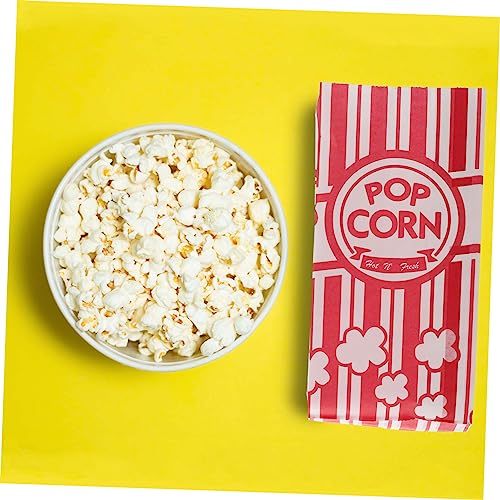 100pcs Popcorn Popcorn Packaging Bag Disposable Containers Cardboard Paper Organizer Snack Containers French Fry Holder Party Popcorn Bags Individual Popcorn Box Small Popcorn Bags