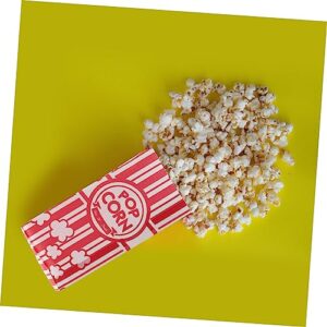 100pcs Popcorn Popcorn Packaging Bag Disposable Containers Cardboard Paper Organizer Snack Containers French Fry Holder Party Popcorn Bags Individual Popcorn Box Small Popcorn Bags