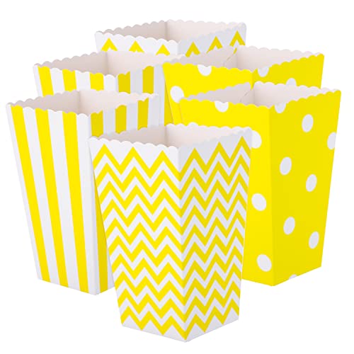 ULTECHNOVO 48pcs Popcorn Boxes Popcorn Box Candy Containers Popcorn Cups Disposable Containers for Food French Fries Boxes Baking Wrap Boxes Party Popcorn Box Popcorn Paper Serving Cups Mini